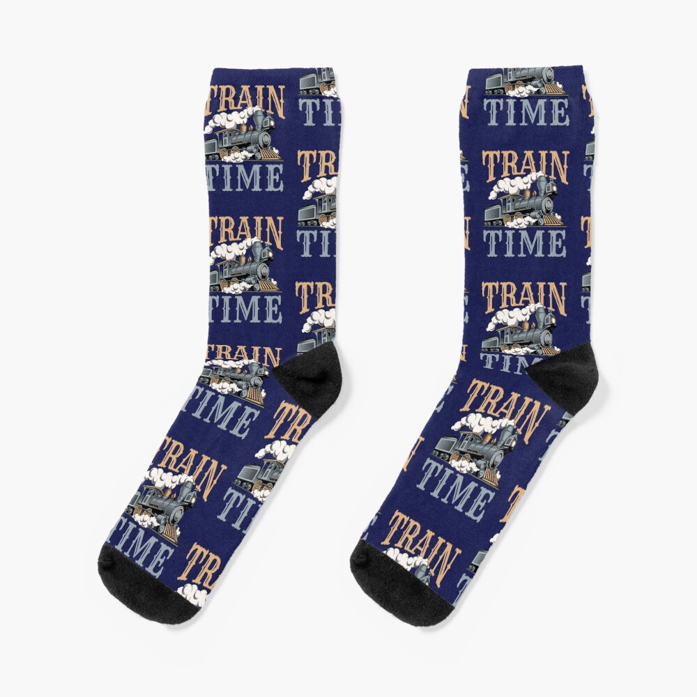 "Train Time Model Train Trains Enthusiast" Socks for Sale by jaygo ...
