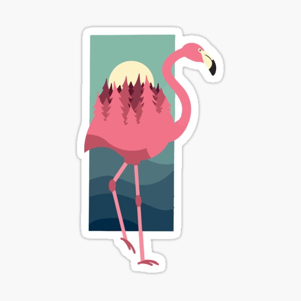 "Flamingo Bird" Sticker for Sale by zaher97 | Redbubble
