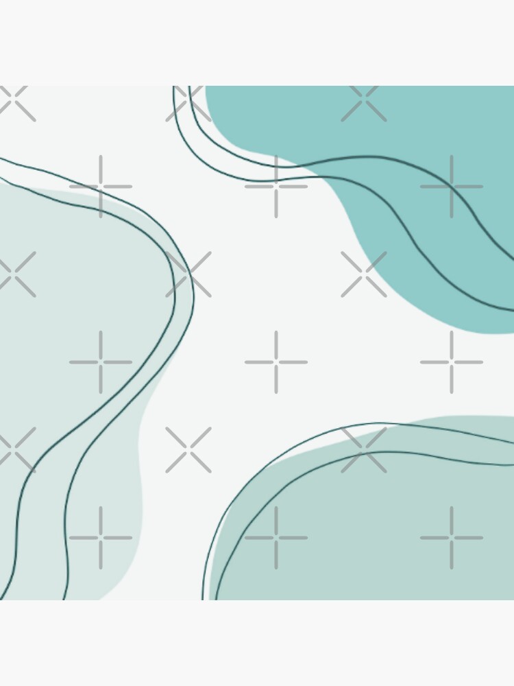 "Blue Pattern Abstract Shapes Line Art" Sticker for Sale by ...