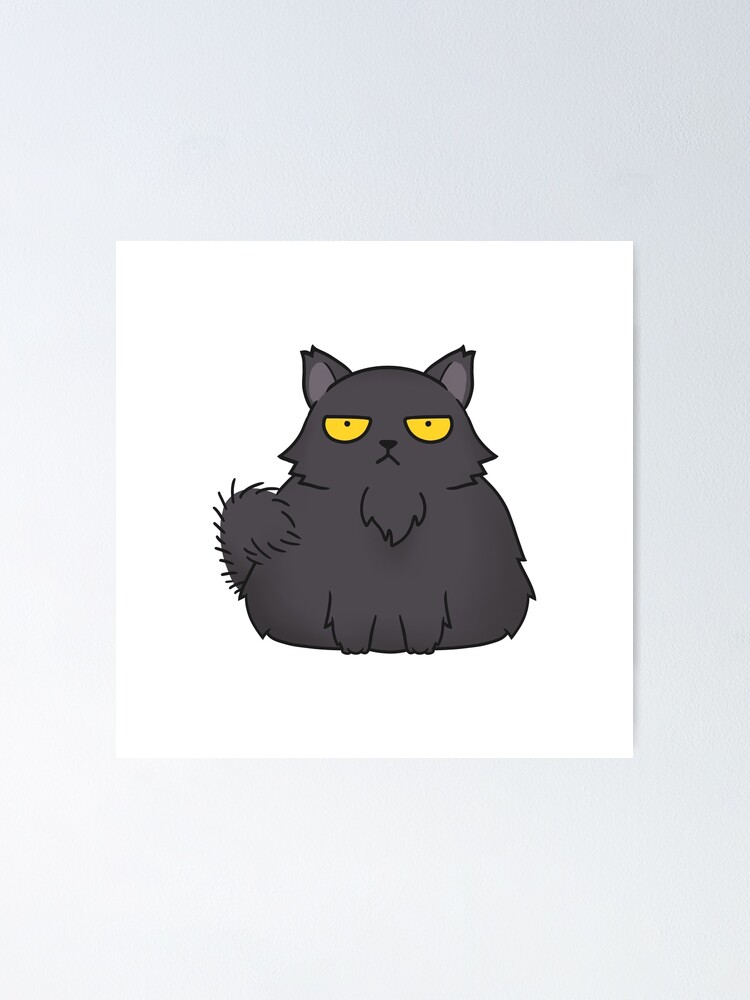 "Funny Black Grumpy Cat with Despise Look" Poster for Sale by ...