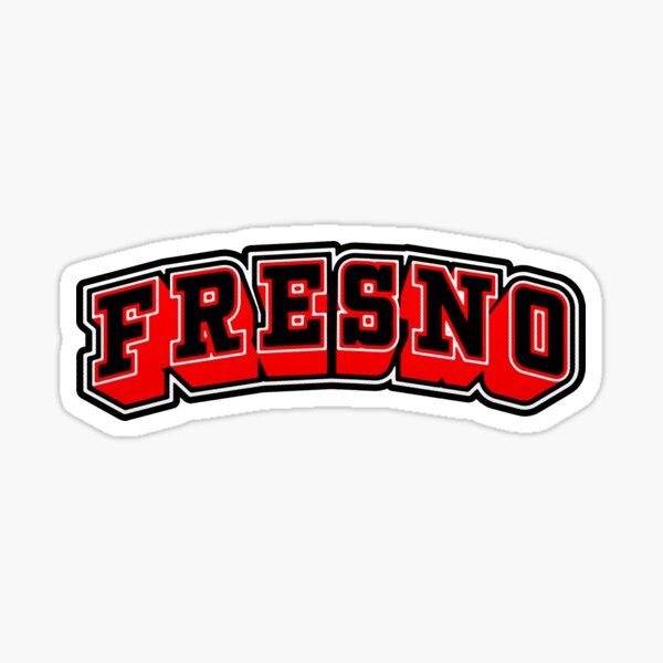 "Fresno CA | Retro Collegiate Letters" Sticker for Sale by retroready ...