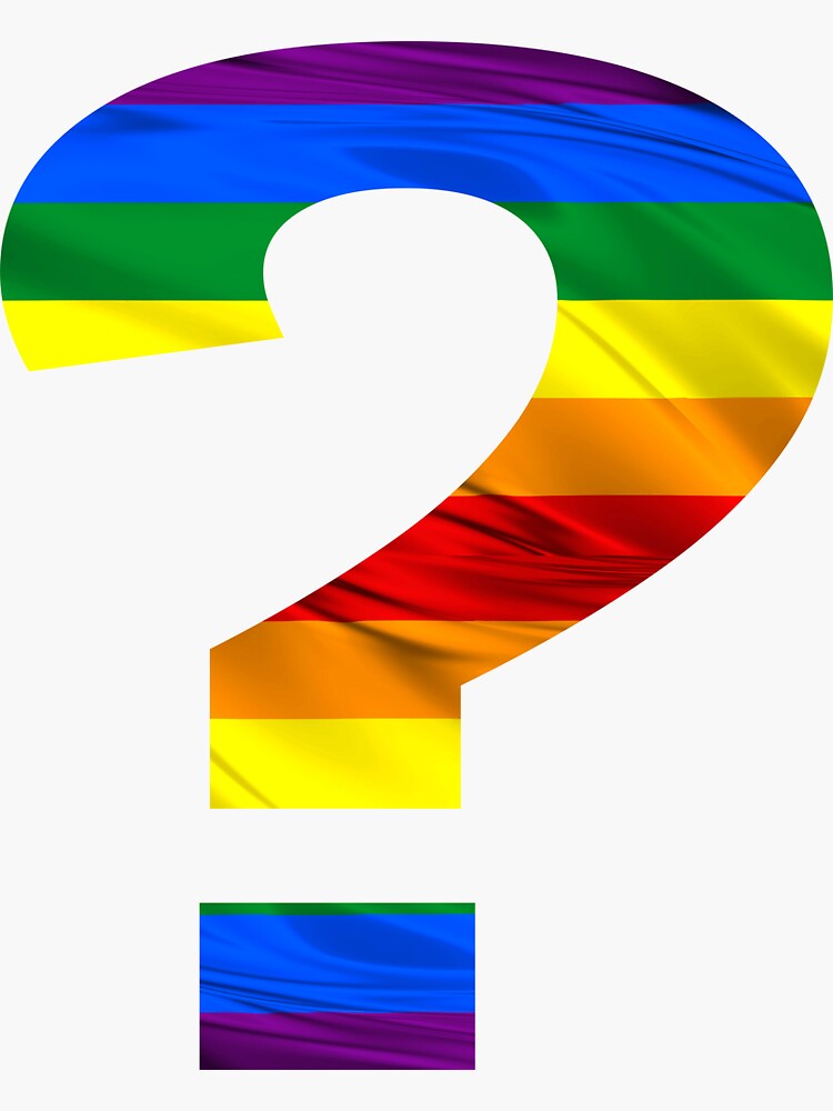 "Large question mark - LGBT" Sticker for Sale by DesignByEmpathy ...