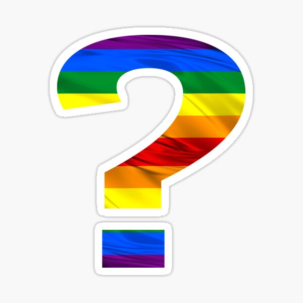 "Large question mark - LGBT" Sticker for Sale by DesignByEmpathy ...