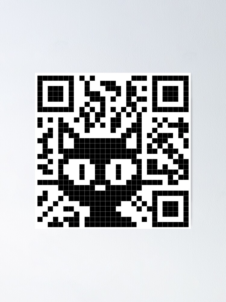 "Chat-Qr-Code schwarz auf weiß" Poster von imasketchnote | Redbubble