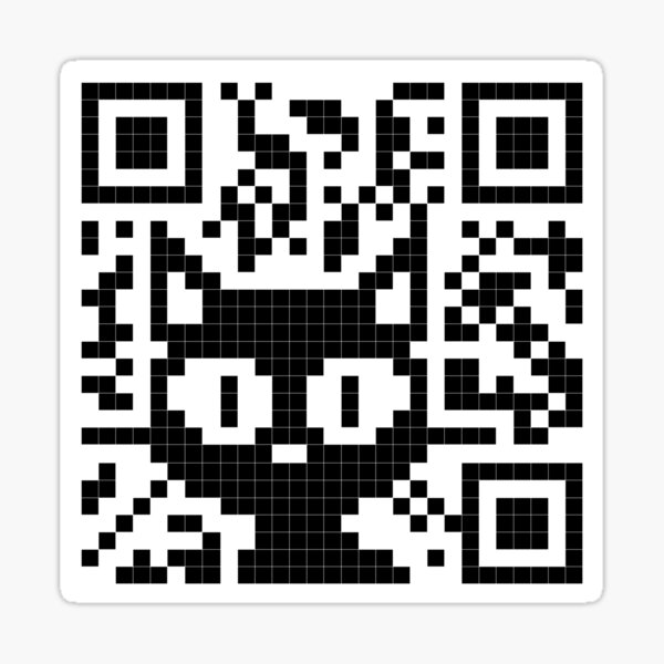 "Copie de QR code cat" Sticker for Sale by imasketchnote | Redbubble