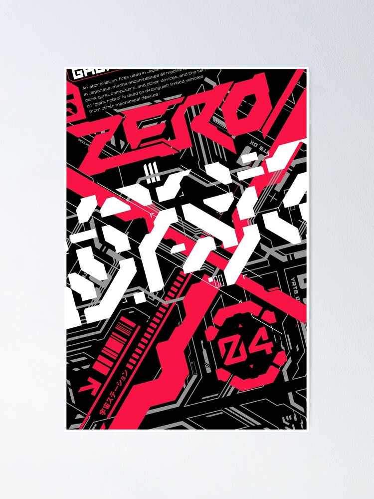 "Techwear pilot Zero" Poster for Sale by Kiboune | Redbubble