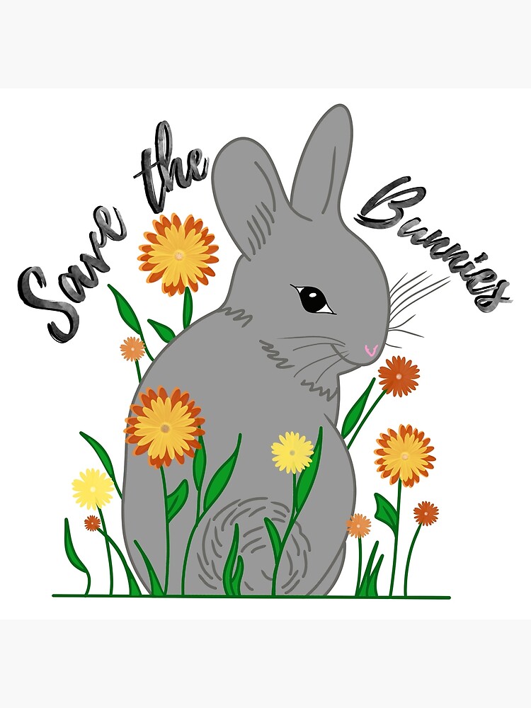 "Save the Bunnies" Poster for Sale by ArcherAshleyArt | Redbubble