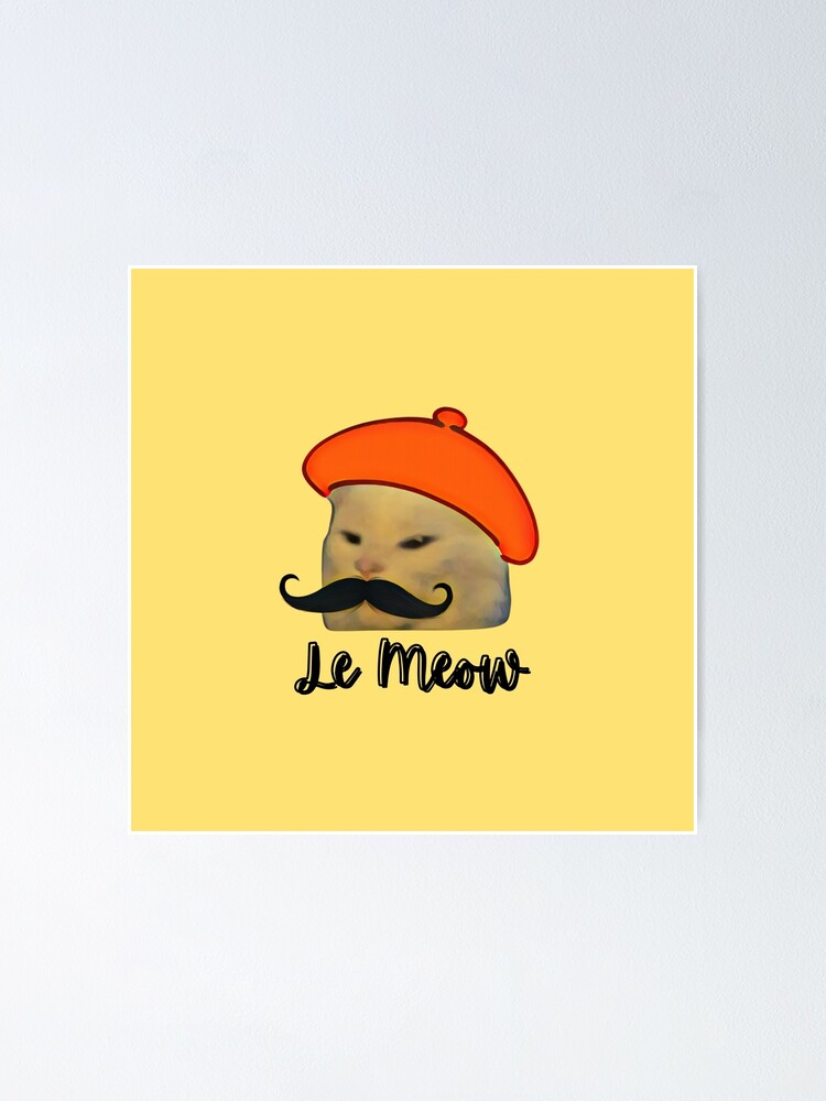 Póster «Le Meow, French Cat, un gato francés, El gato francés, French ...