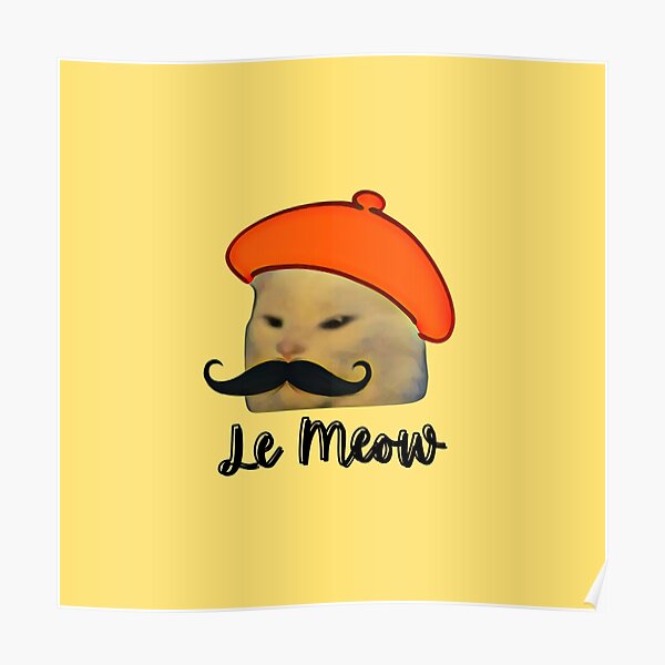 Póster «Le Meow, French Cat, un gato francés, El gato francés, French ...