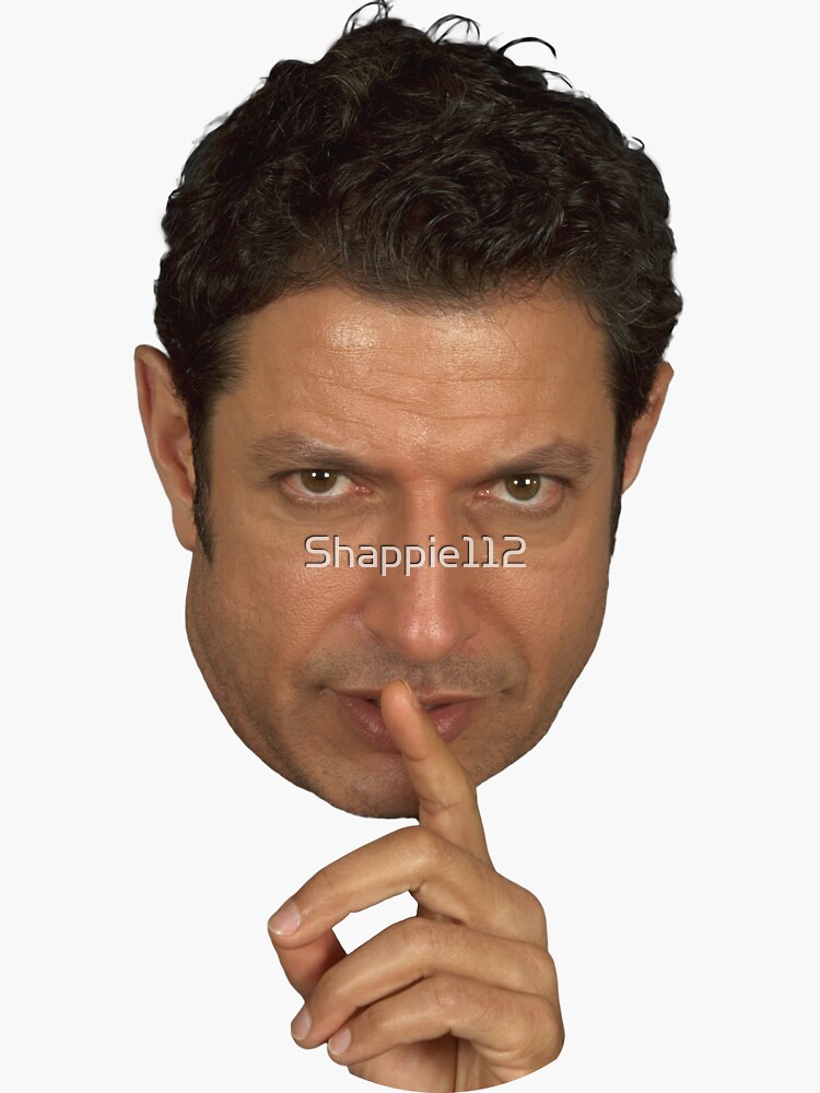 "Jeff Goldblum Shush Face" Sticker for Sale by Shappie112 | Redbubble