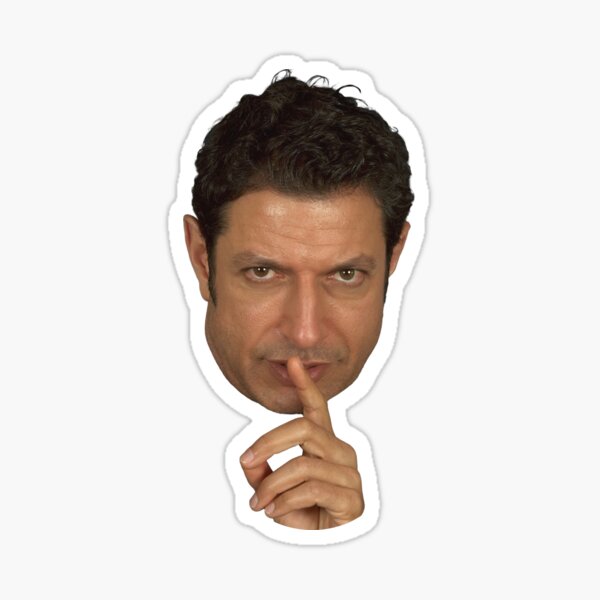 "Jeff Goldblum Shush Face" Sticker for Sale by Shappie112 | Redbubble