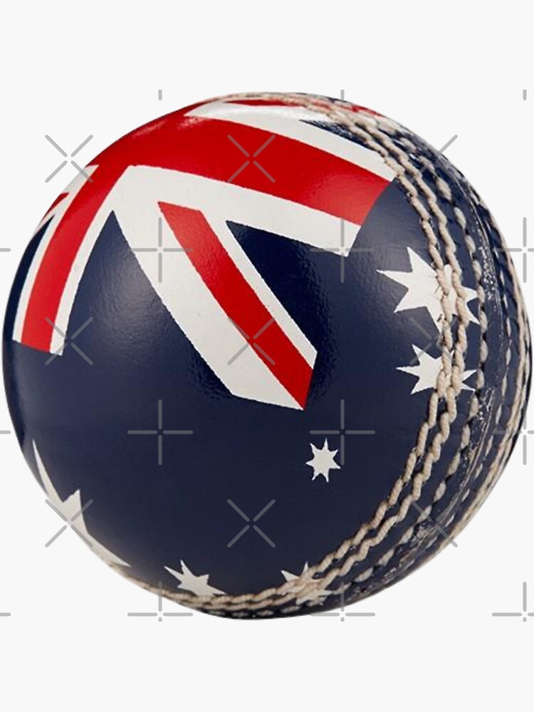 "Australian Cricket ball, Australian cricket flag" Sticker by ...