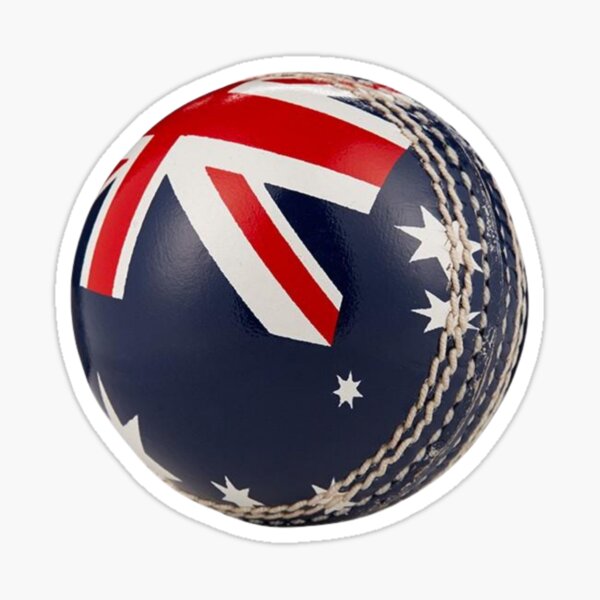 "Australian Cricket ball, Australian cricket flag" Sticker by ...