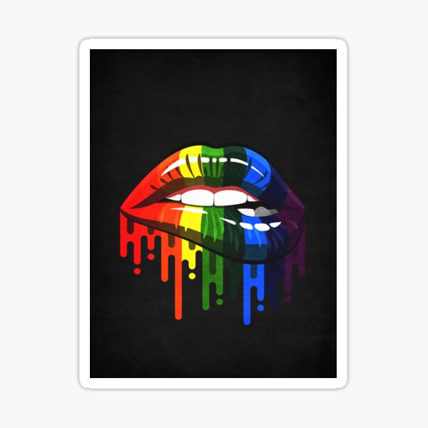 "Rainbow lips" Sticker for Sale by primeartistry | Redbubble