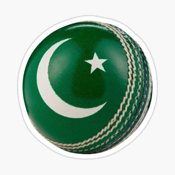 "Pakistan Cricket ball, Pakistan cricket flag" Sticker for Sale by ...