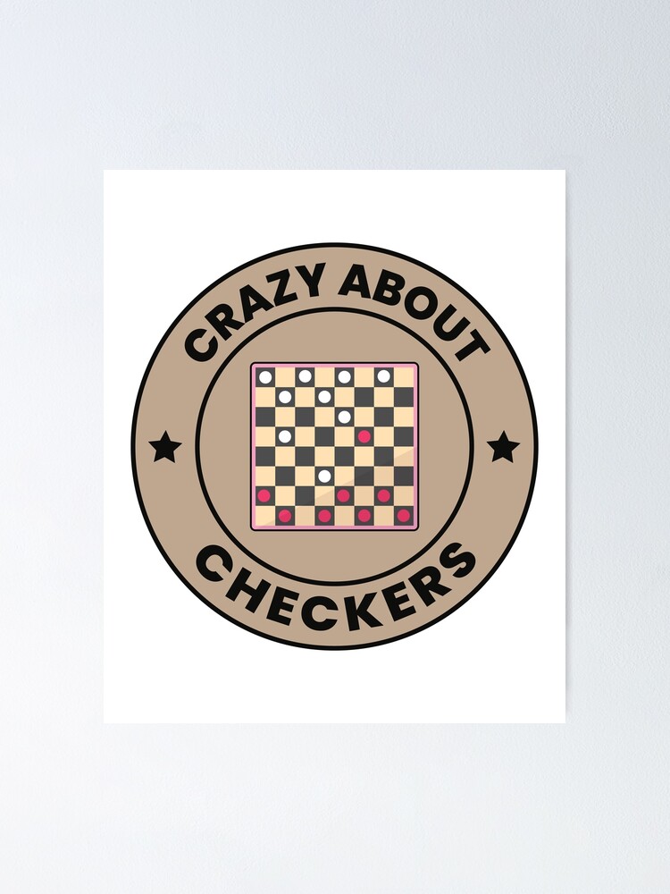 "Checkers Draughts Strategy Board Games Funny" Poster for Sale by ...