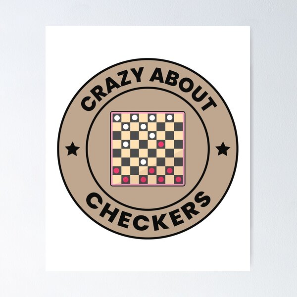 "Checkers Draughts Strategy Board Games Funny" Poster for Sale by ...