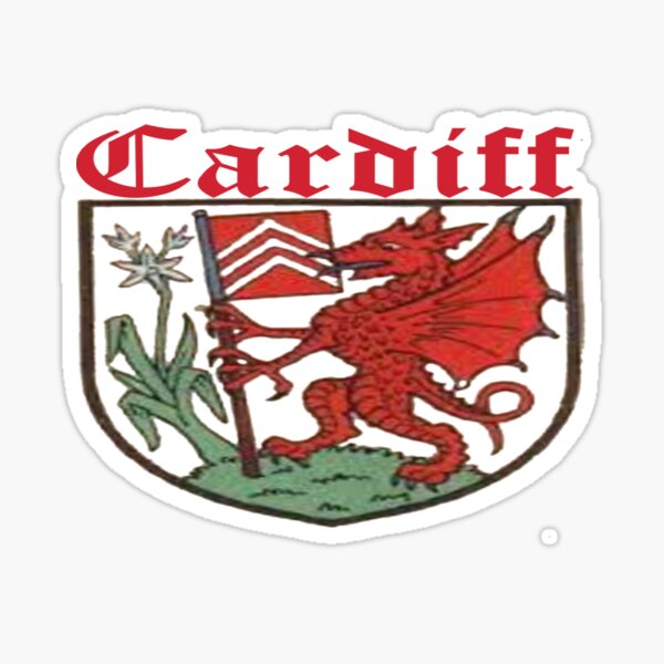 "cardiff coat of arms" Sticker for Sale by nigejohn | Redbubble