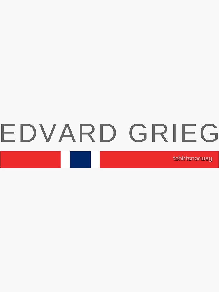 "Edvard Grieg" Sticker for Sale by tshirtsnorway | Redbubble