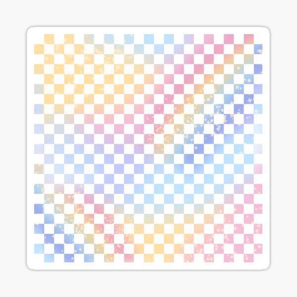 "Pastel Rainbow Checkerboard Pattern" Sticker by KathrinLegg | Redbubble