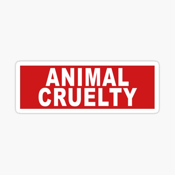 "STICKER | Stop Animal Cruelty" Sticker by jensonbknopf | Redbubble