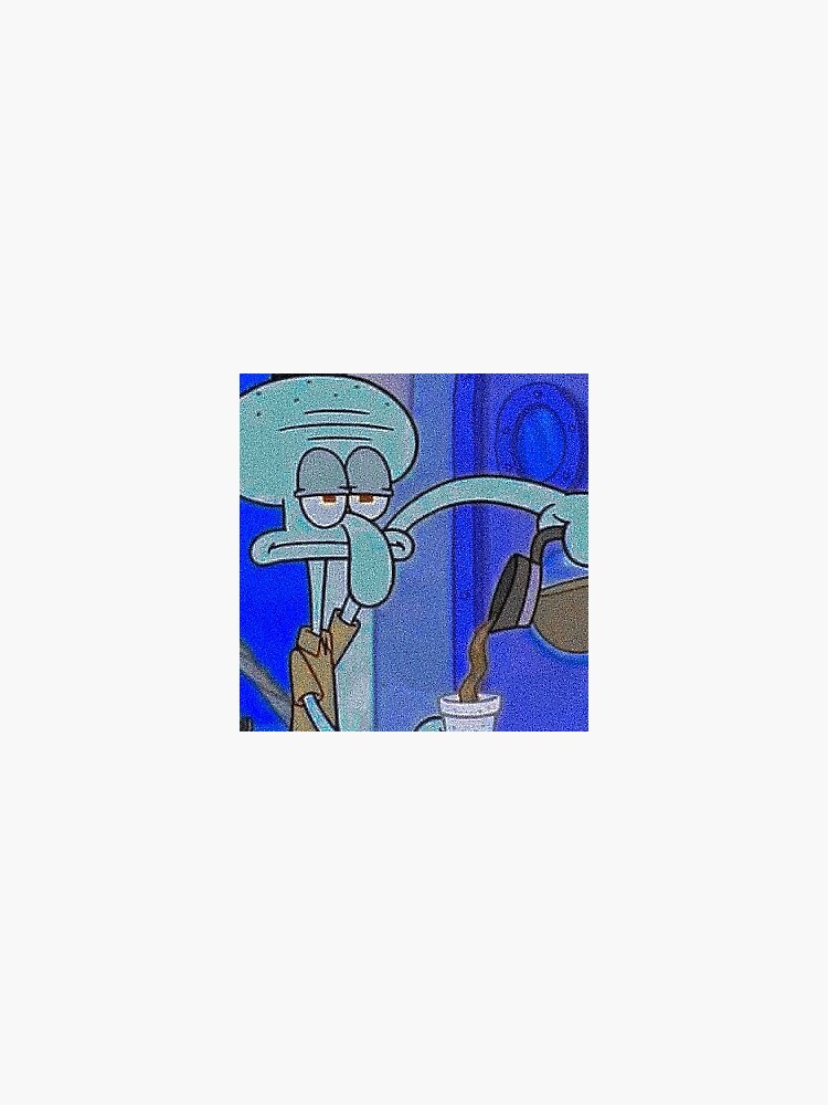 "squidward coffee meme" Sticker for Sale by aschultz4 | Redbubble
