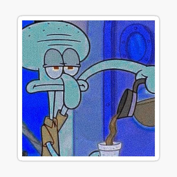 "squidward coffee meme" Sticker for Sale by aschultz4 | Redbubble