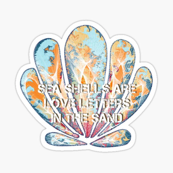 "Sea shell, String art, retro art, quote, Sea shells are love letters ...