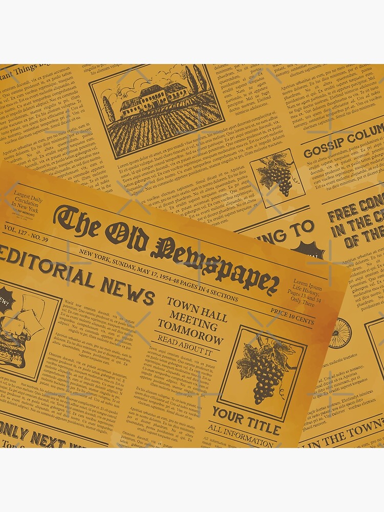 "Vintage Old Newspaper" Poster by Chamika69 | Redbubble