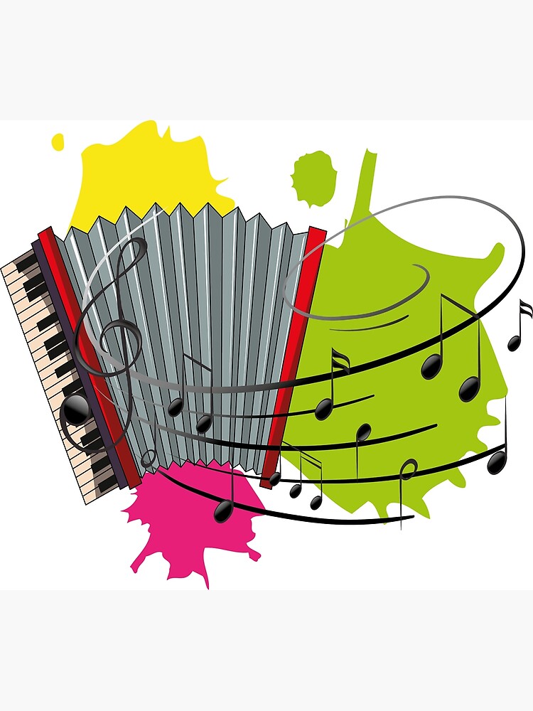 Lámina artística «Divertido Acordeón, Bandera Mexicana Acordeón Aéreo ...