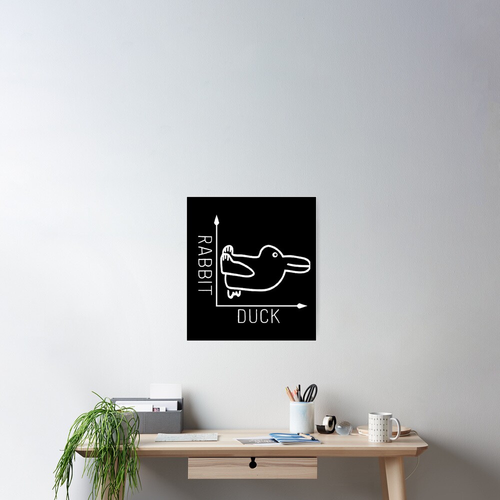 "Wittgenstein Rabbit Duck Illusion" Poster by Abdelaizhassani | Redbubble