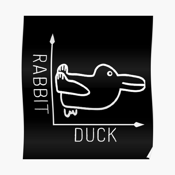 "Wittgenstein Rabbit Duck Illusion" Poster by Abdelaizhassani | Redbubble