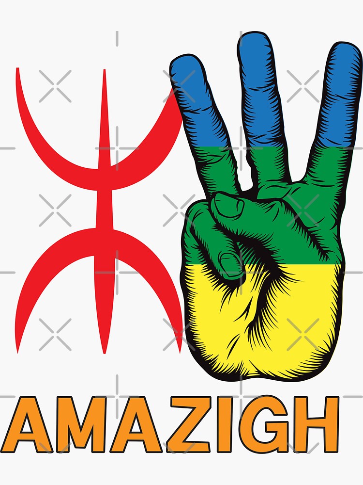 "amazigh hand and yaz alphabet " Sticker for Sale by Unesswins01 ...