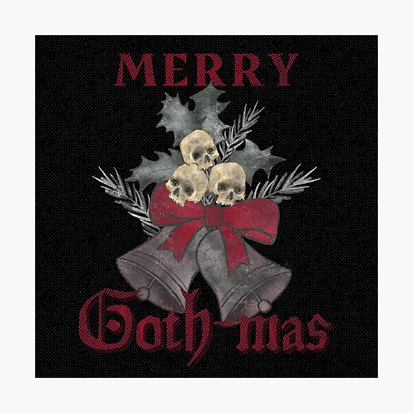 Lámina fotográfica «Merry GOTHMAS Campanas de calavera navideñas SPOOKY ...