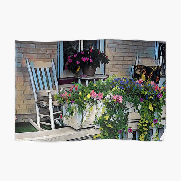 "Front Porch Rocker" Poster for Sale by NearScapes | Redbubble