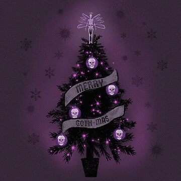 "Merry GOTHMAS Christmas TREE SPOOKY GOTHIC HORROR" Greeting Card for ...