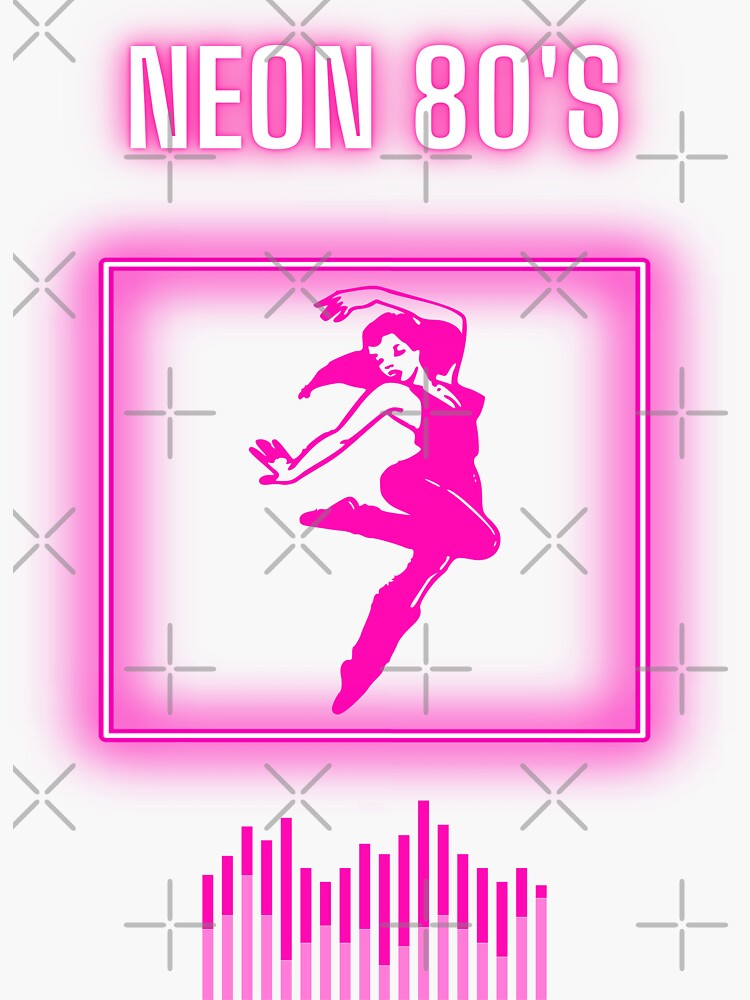"Neon 80s Dance Class" Sticker by rattykins | Redbubble