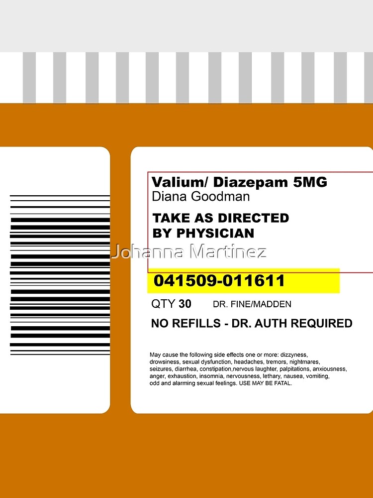 "Valium Is My Favorite Color" Poster by jojoballz | Redbubble