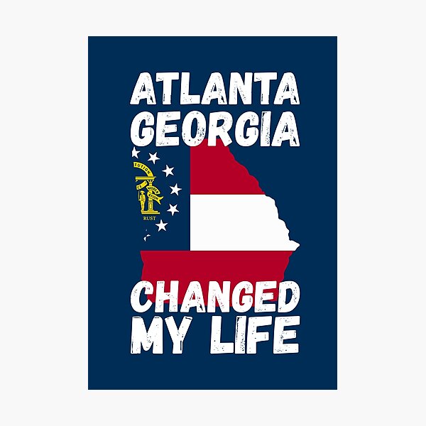 Lámina fotográfica «Atlanta Georgia cambió mi vida - Mapa de colores de ...