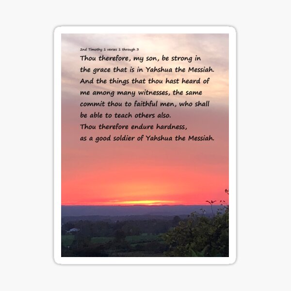 "As a good soldier of Yahshua the Messiah" Sticker by vanlion1 | Redbubble