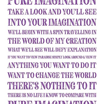 "Pure Imagination" Sticker for Sale by planDpromotions | Redbubble