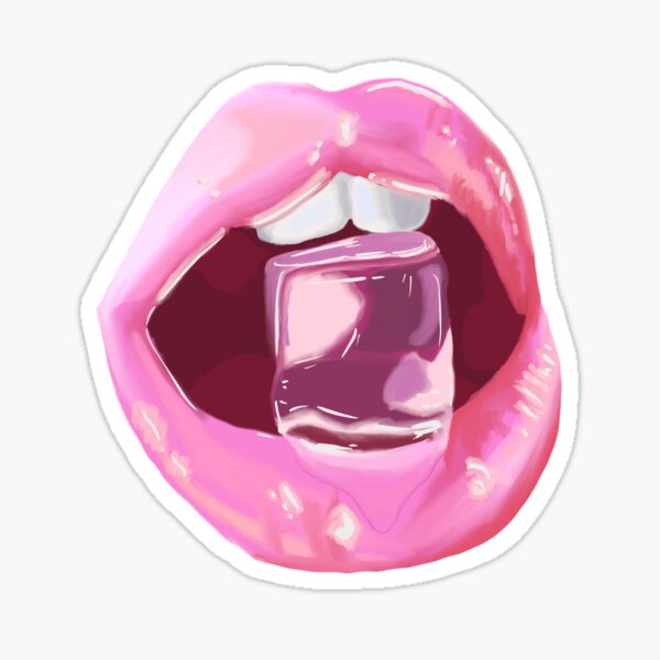 "ice lips" Sticker for Sale by majinjoni | Redbubble