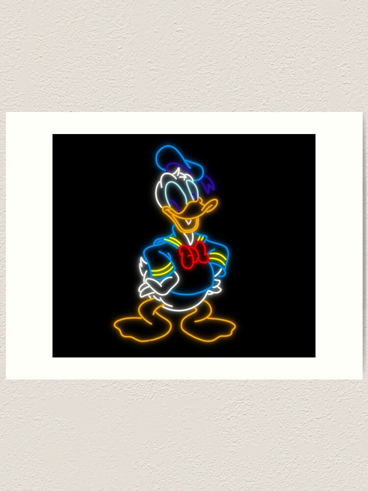 "Neon Donald Duck" Art Print for Sale by DisSpooks | Redbubble