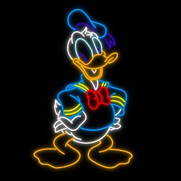 "Neon Donald Duck" Art Print for Sale by DisSpooks | Redbubble
