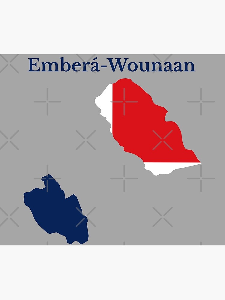 Lámina metálica «Diseño de Mapa de la Comarca Embera-Wounaan, Panamá ...