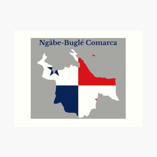 "Ngabe-Bugle Comarca Map Design, Panama." Art Print for Sale by ...