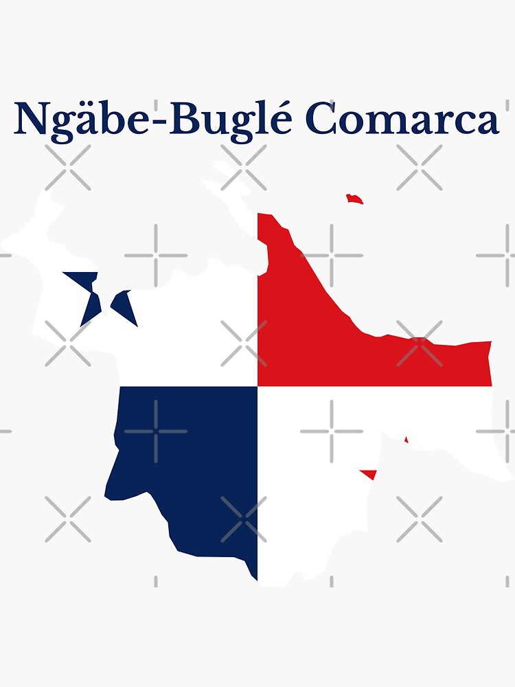 "Ngabe-Bugle Comarca Map Design, Panama." Sticker for Sale by ...