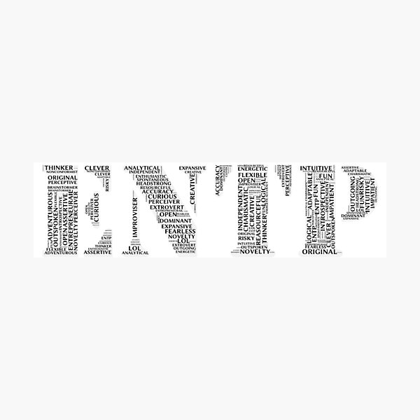 "ENTP Descriptve Word Cloud" Photographic Print by MBTI | Redbubble
