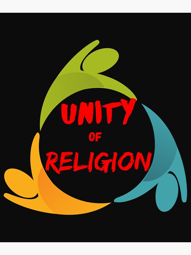 "Unity of Religion- Color Pictogram in Black" Poster for Sale by ...
