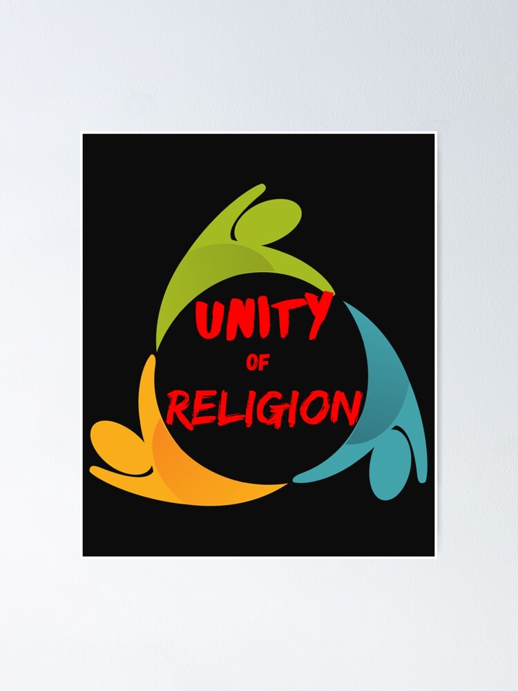 "Unity of Religion- Color Pictogram in Black" Poster for Sale by ...